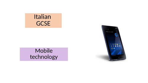 Italian GCSE - mobile technology | Teaching Resources