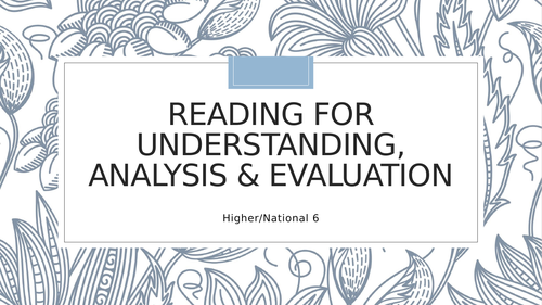 Higher RUAE Materials | Teaching Resources