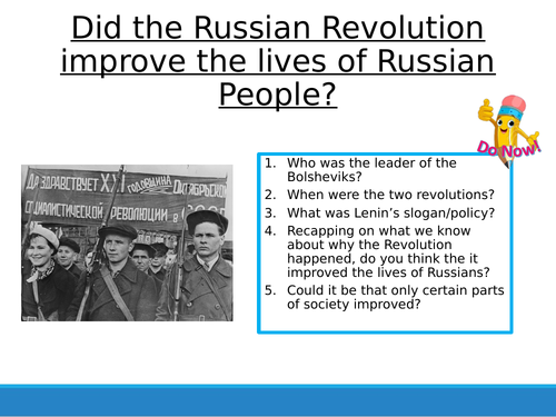 Russian Revolution 9 - Impact of revolution | Teaching Resources