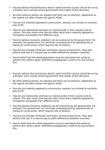 Interwar 2 - Rise of Fascism | Teaching Resources