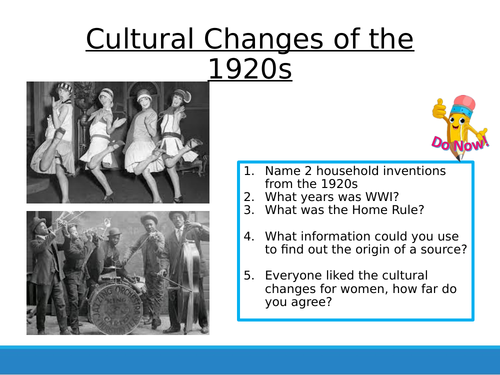 Interwar 8 - Culture overview | Teaching Resources