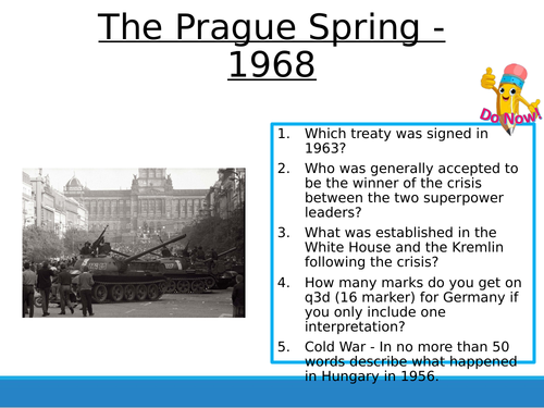 Cold War 12 - Prague Spring (part 1) | Teaching Resources
