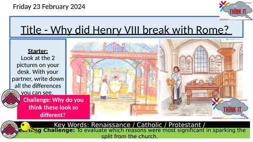 Henry VIII and Break With Rome | Teaching Resources