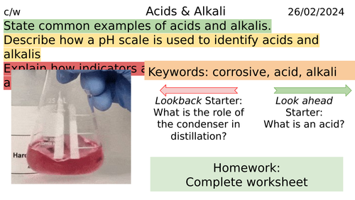 Acids and alkalis KS3 FULL LESSON | Teaching Resources