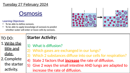 GCSE Biology Osmosis: Complete Lesson | Teaching Resources