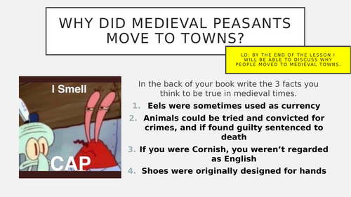 Why did medieval peasants move to towns? (Presentation Only) | Teaching ...