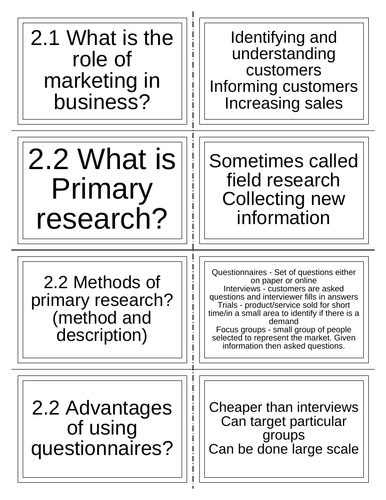 OCR GCSE (9-1) Business Unit 2 flash cards | Teaching Resources