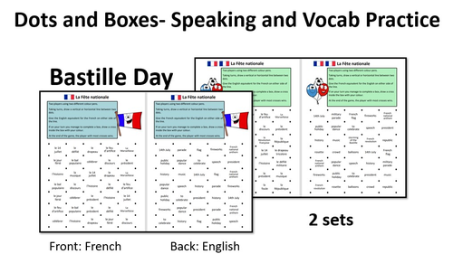 Dots and Boxes- National Day- French KS3 | Teaching Resources