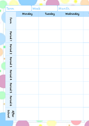 7 Periods a Day Teacher Planner - Pastels | Teaching Resources