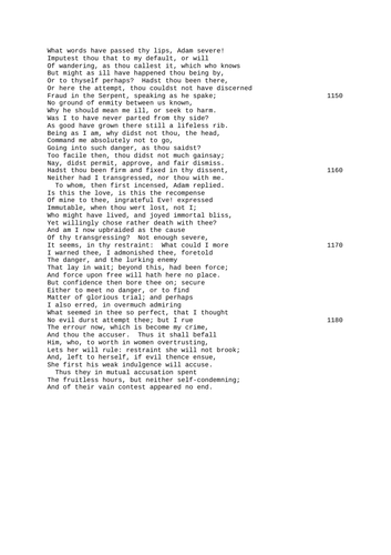 Paradise Lost Extract Analysis, Book 9, Adam and Eve's relationship ...