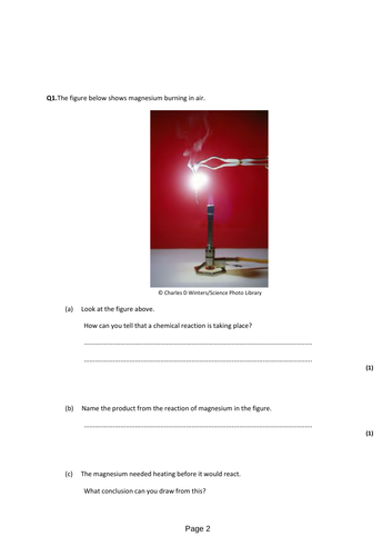 Atomic Structure Past Paper Questions And Answers Teaching Resources