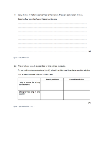 CHAPTER 5 0417 ICT PAST PAPER QUESTION IGCSE | Teaching Resources