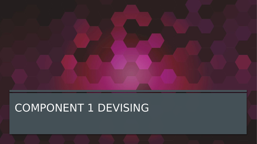 Edexcel A-Level Drama and Theatre - Component 1 devising portfolio ...