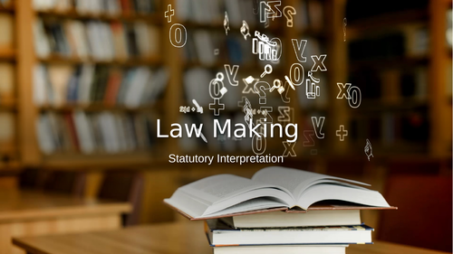 Statutory Interpretation | Teaching Resources