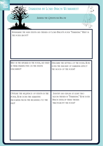 Analysis of the Poem "Darkness" by Lord Byron | Teaching Resources