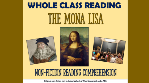 The Mona Lisa - Whole Class Reading Comprehension Lesson! | Teaching ...