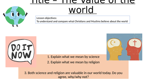 AQA A RS THEME B Value of the world | Teaching Resources