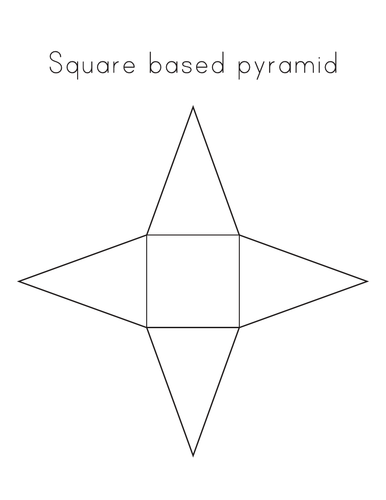 Make Square based pyramid out of paper | Teaching Resources
