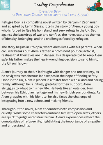 Refugee Boy by Benjamin Zephaniah (adapted by Lemn Sissay) – Reading ...