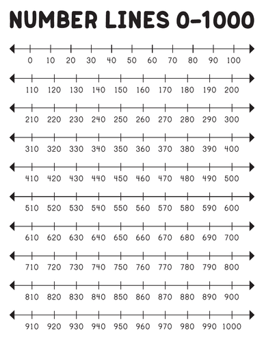Number Lines 0-1000 | Teaching Resources Number Lines 0-1000 | Teaching Resources