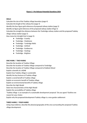 AQA GCSE Geography - Paper 3 - Issue Evaluation 2024 - Figure 2 ...