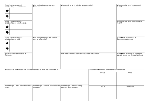 1.4 - Knowledge Organiser / Revision Mat | Teaching Resources