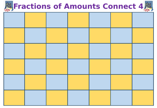 Fractions Of Amounts Connect 4 Teaching Resources