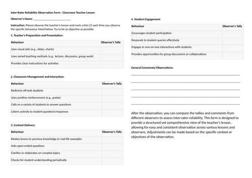 Reliability and Validity | Teaching Resources
