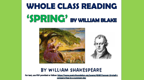 Spring - William Blake - KS2 Reading Comprehension Lesson! | Teaching ... Spring - William Blake - KS2 Reading Comprehension Lesson! | Teaching ...