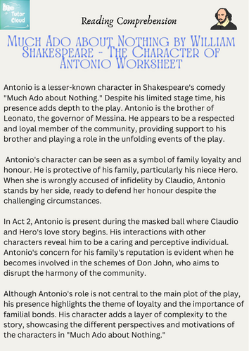 Much Ado about Nothing by William Shakespeare - The Character of ...