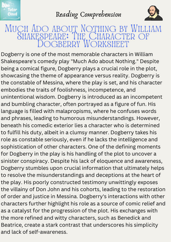 Much Ado about Nothing by William Shakespeare: The Character of ...