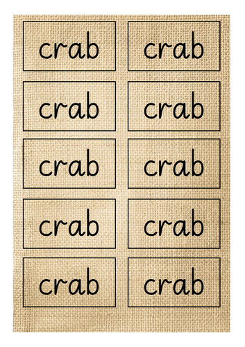 CVCC CCVC Real/Nonsense words on hessian | Teaching Resources