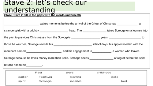 A Christmas Carol 5 Lessons Staves 1 - 4 | Teaching Resources