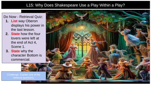 A Midsummer Night's Dream Play Within a Play | Teaching Resources