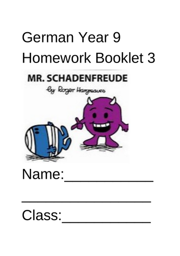 German Homework booklet based on Stimmt 3 green- booklet 3 | Teaching ...