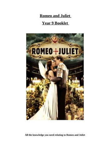 Romeo and Juliet Student Booklet | Teaching Resources