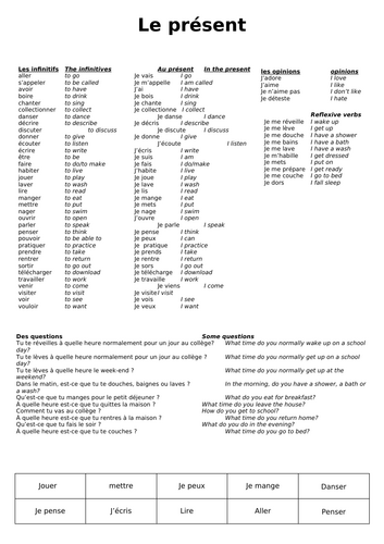 Le present booklet | Teaching Resources