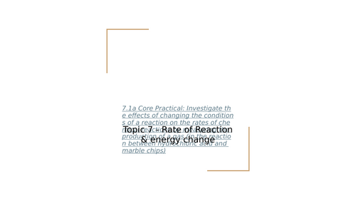 7.1a Core Practical Investigating Rate of Reaction via Volume of gas ...