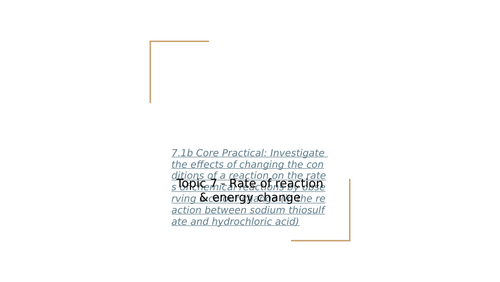7.1b Core Practical Investigating Rate of Reaction - Formation of ...