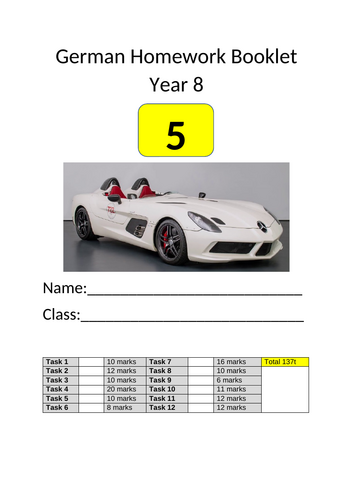 Stimmt 2 Homework Booklet 5 | Teaching Resources
