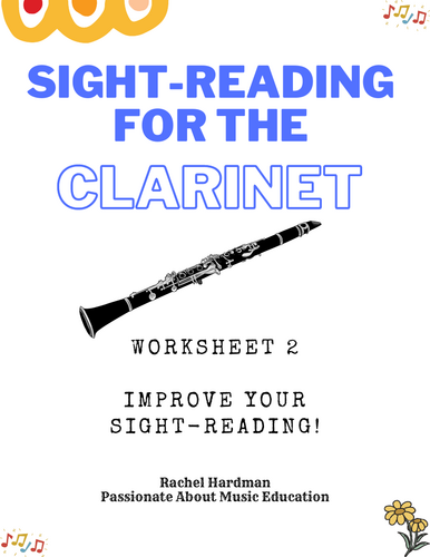 Sight-reading for beginner clarinet Exercise 2 | Teaching Resources
