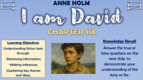 I am David - Anne Holm - Chapter 6 - Double Lesson! | Teaching Resources