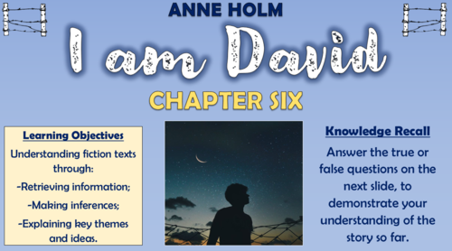 I am David - Anne Holm - Chapter 6 - Double Lesson! | Teaching Resources