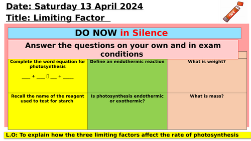 Ks3 Limiting Factor Teaching Resources