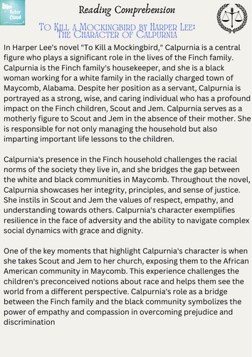 To Kill a Mockingbird by Harper Lee: The Character of Calpurnia ...