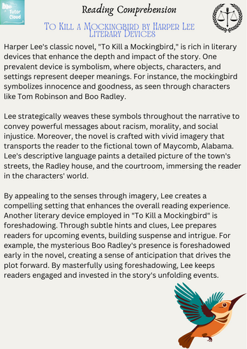 To Kill a Mockingbird by Harper Lee Literary Devices Reading ...