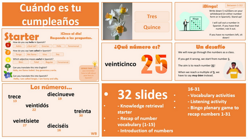 Viva 1, Module 1.4 - Cuándo es tu cumpleaños | Teaching Resources