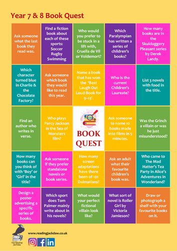 Book Quest 12+ | Teaching Resources
