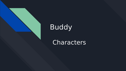 Buddy By Nigel Hinton-Characters | Teaching Resources