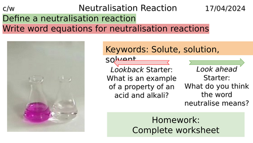 Neutralisation reactions KS3 | Teaching Resources